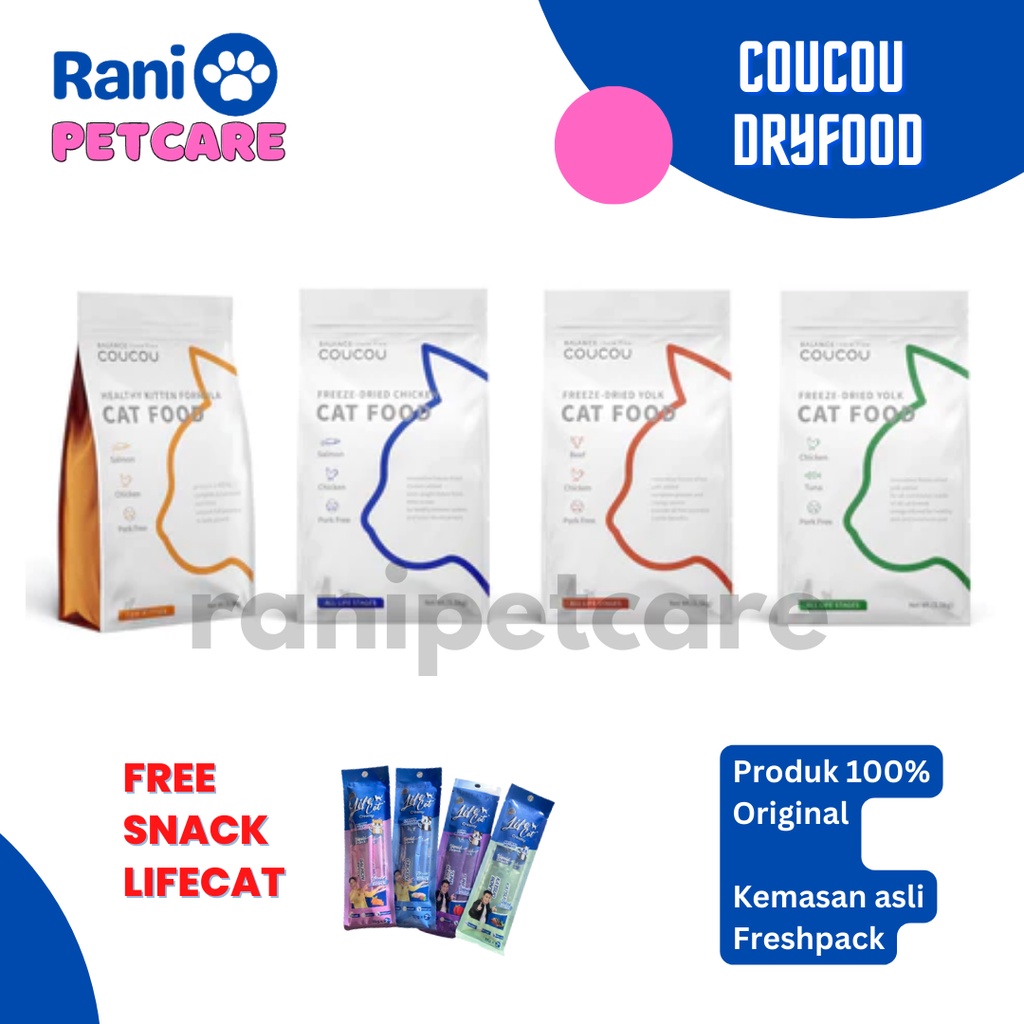 Jual COUCOU Super Premium Cat Food for All Life Stages 1.5 Kg / Anak ...