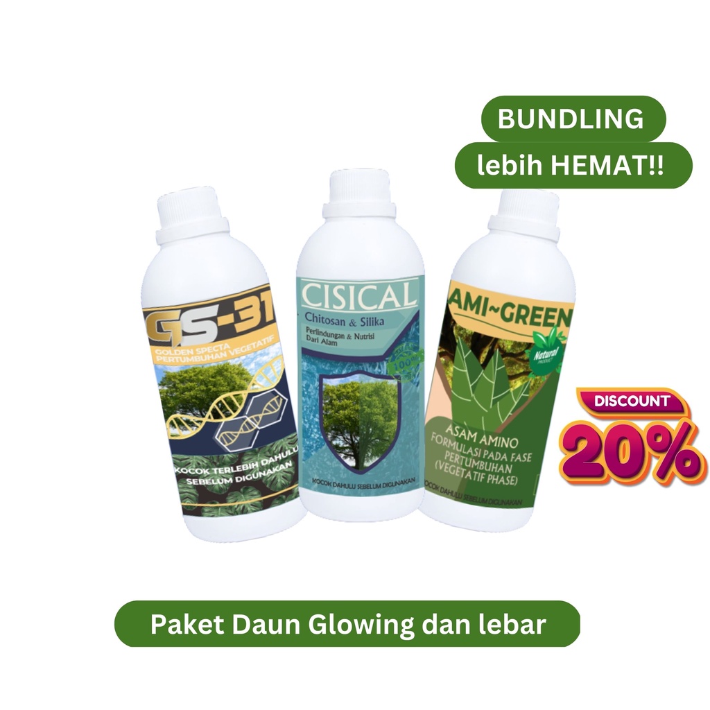 Jual Paket pupuk daun glowing, hijau dan sehat [GS31- Amigreen ...