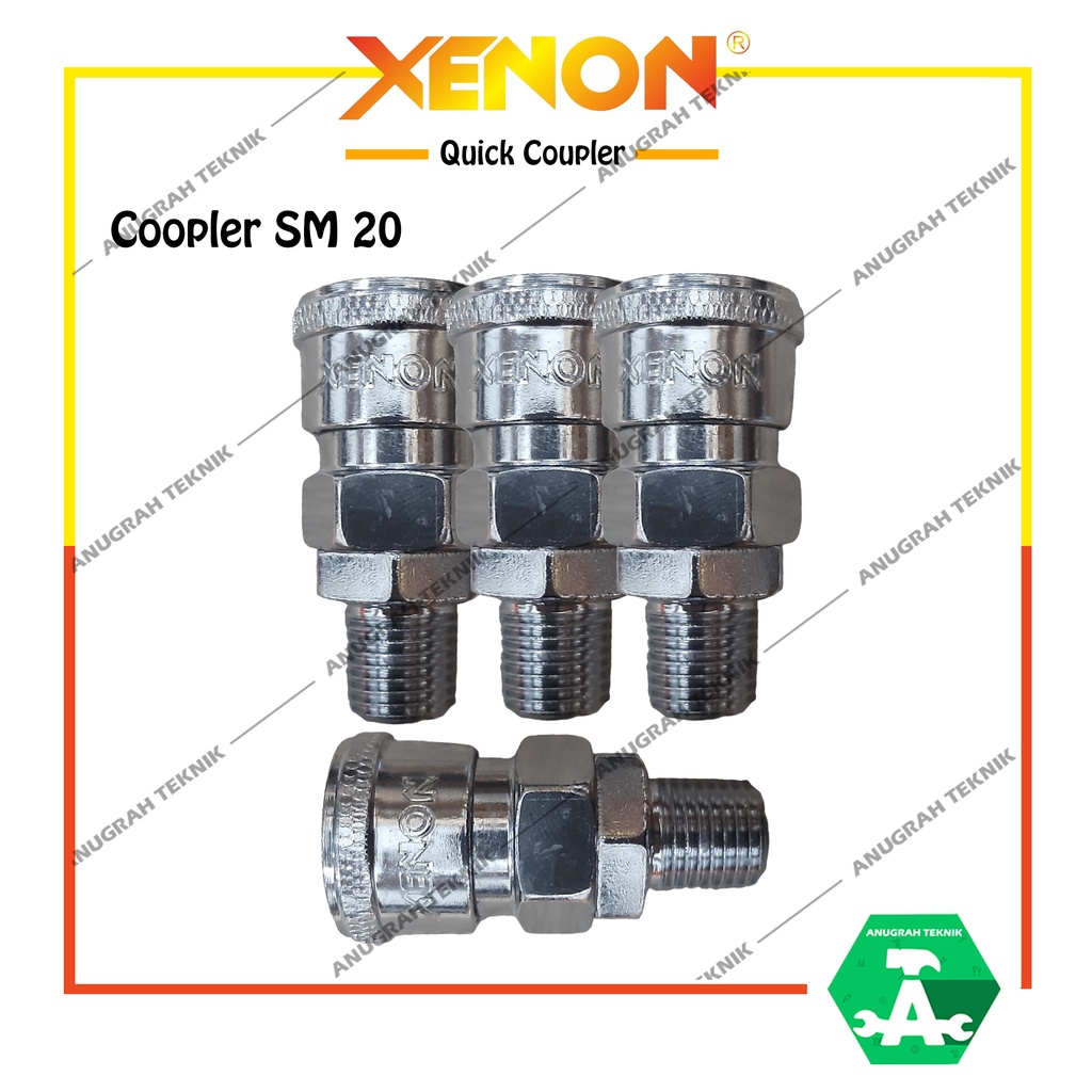 Jual XENON Quick Coupler SM 20 Sambungan Selang Angin Kompresor SM20 ...