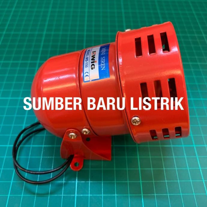 Jual Baby Mini Sirine Alarm Motor Siren MS190 MS-190 220V AC 24V 12V DC ...