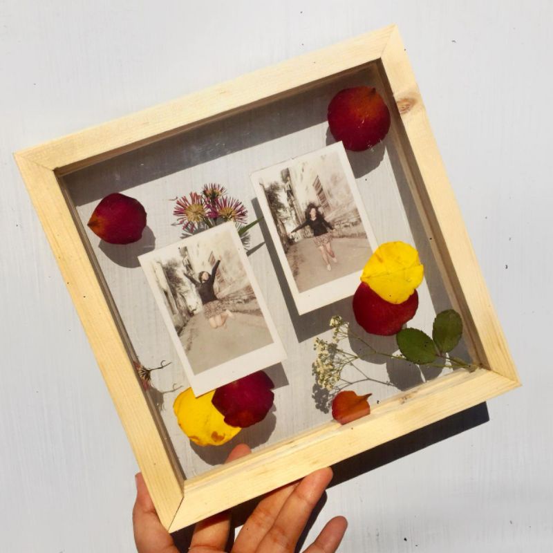 Jual Bingkai Foto 25x25 bingkai pigura kayu Double glass kaca akrilik ...