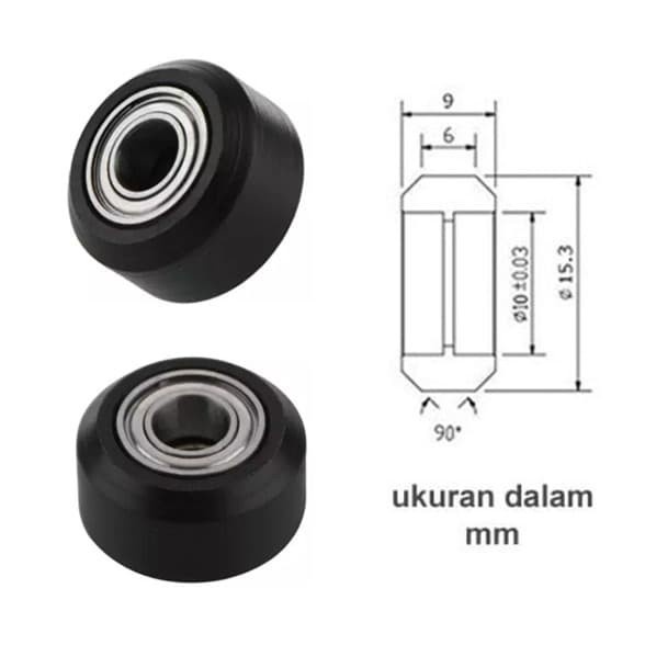 Jual yang dicari] Mini Delrin Wheel Plastic Pulley - MR105ZZ Bearing u ...