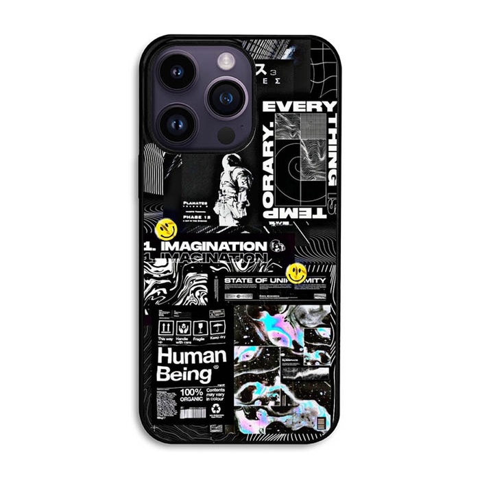 Jual Casing Hardcase Case iPhone 14 13 Pro Max Mini Plus Temporary Imagination AB0917 Custom ...