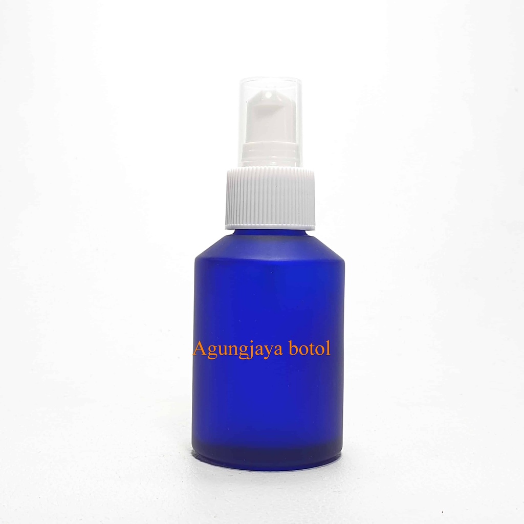 Jual Botol Kaca GD 60 Ml Biru Frosted Tutup Pump Treatment / Botol Kaca ... Jual Botol Kaca GD 60 Ml Biru Frosted Tutup Pump Treatment / Botol Kaca ...