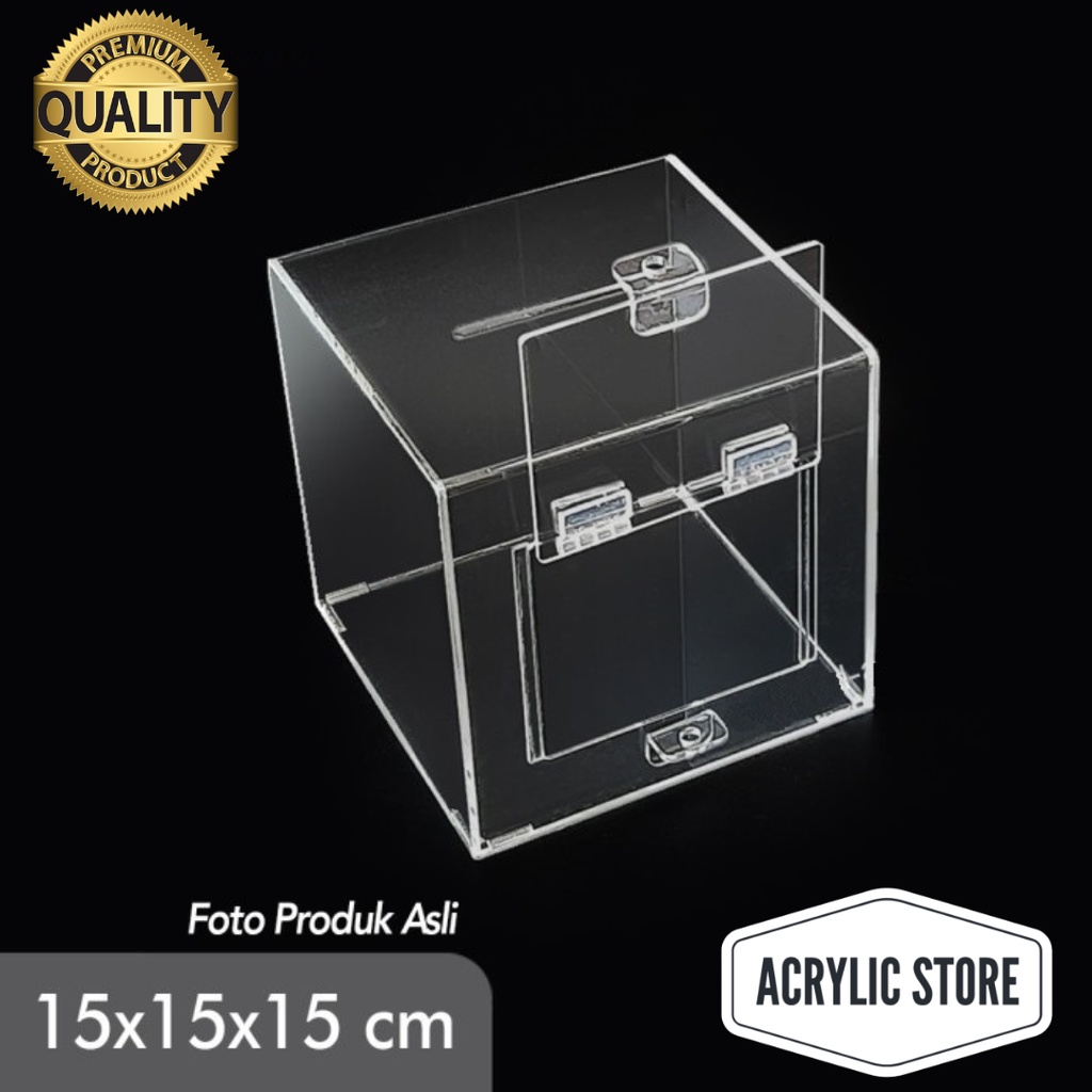 Jual Kotak Saran Akrilik - Kotak Amal / Tips / Donasi - 15x15x15 cm ...