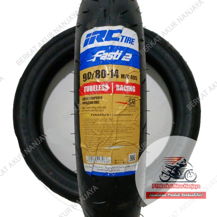 Jual IRC Fasti 2 90/80-14 Ban Racing Soft Compound BONUS Pentil ...