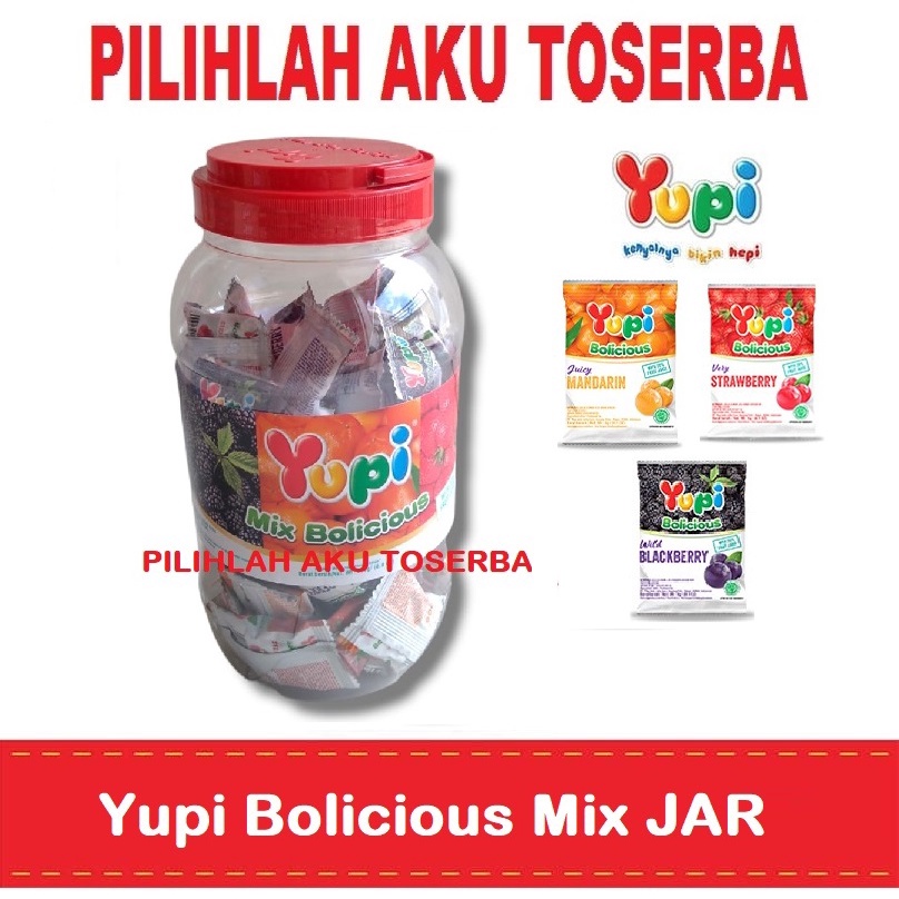 Jual YUPI BOLICIOUS MIX KEMASAN JAR - ( HARGA PER JAR ) | Shopee Indonesia