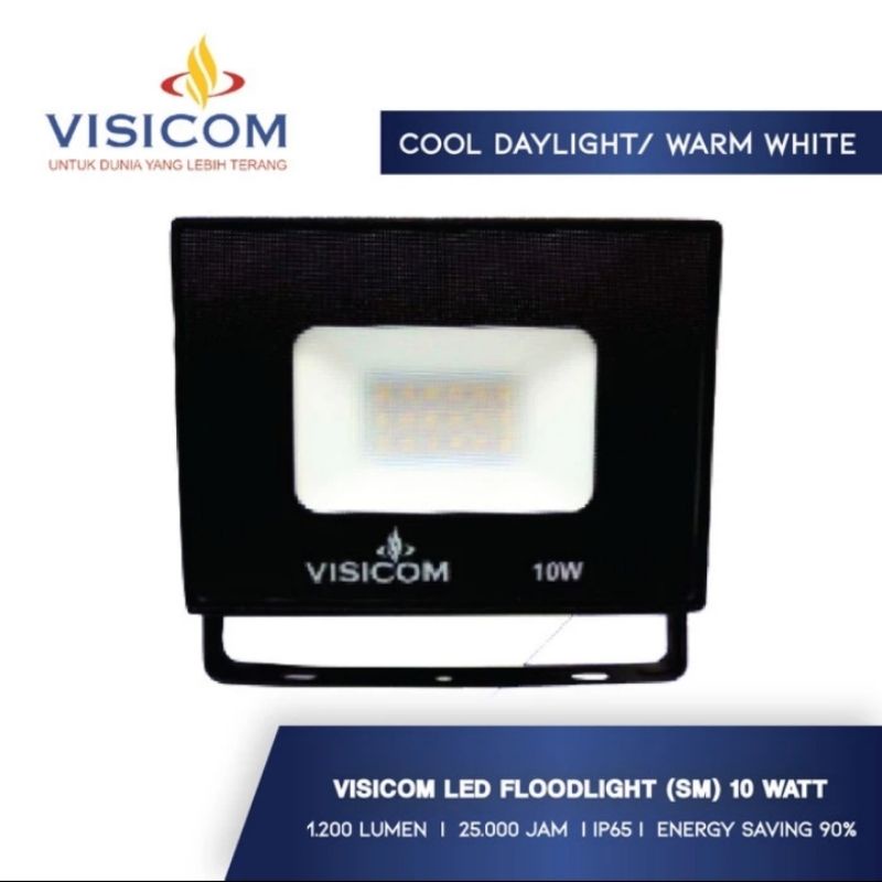 Jual LAMPU SOROT LED FLOODLIGHT 10WAT 10WATT VISICOM SM (HIGH LUMEN ...