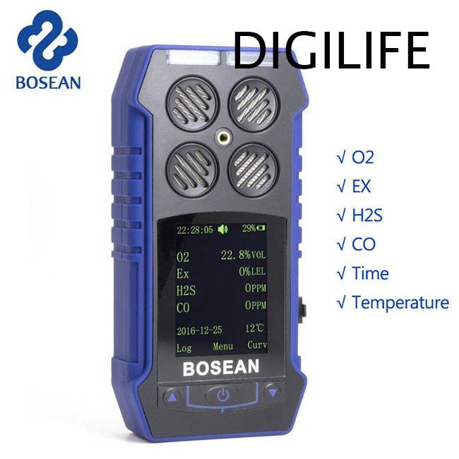 Jual Sensor Bosean Bh-4S Gas Detector 4 In 1 H2S Lel O2 Co Monitor Bh4S ...