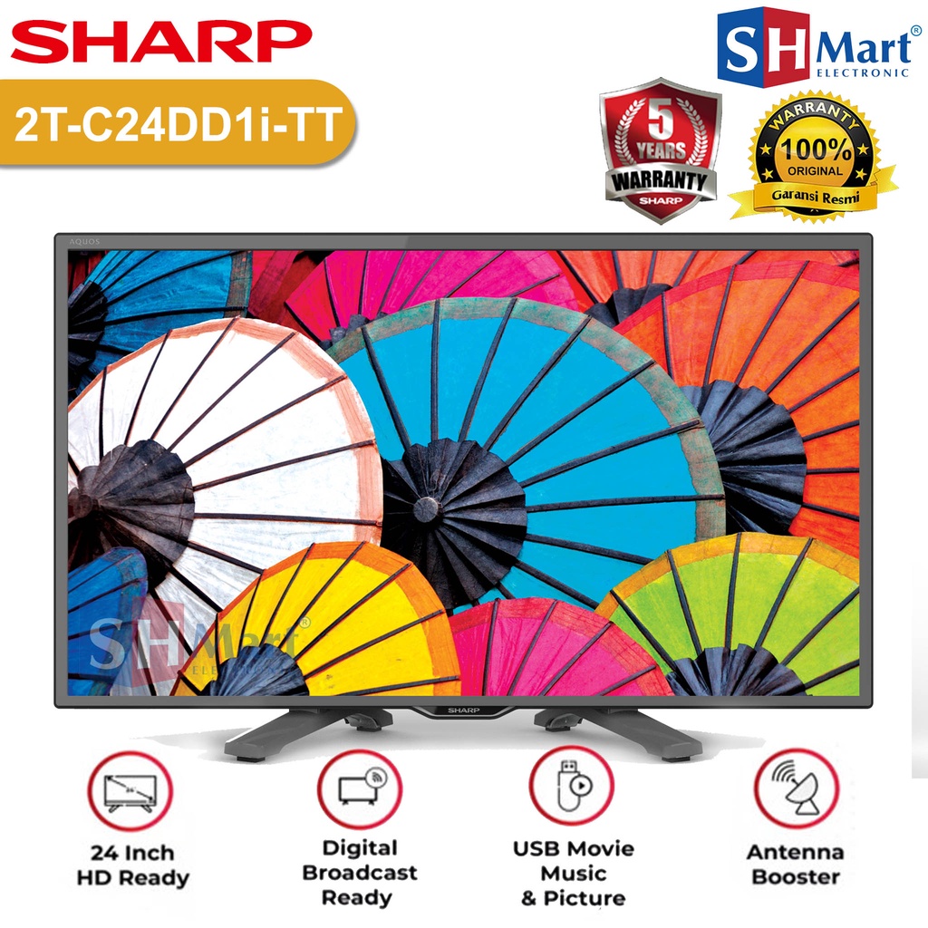 Jual TV SHARP 24 INCH - 32 INCH DIGITAL 2T-C24DD1i / 2T-C32DD1i DVB-T2 ...