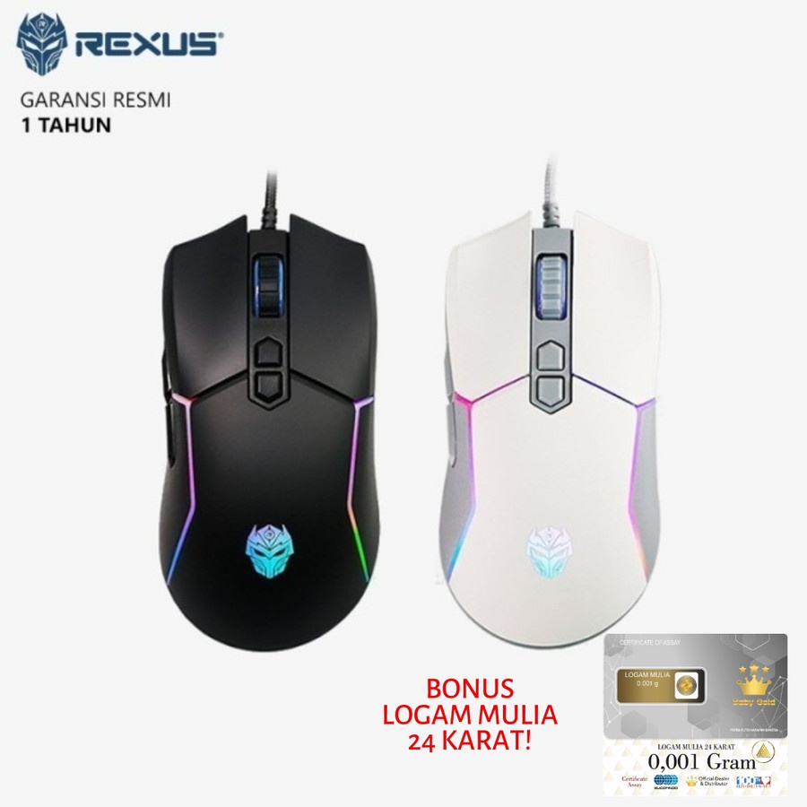 Jual Mouse Gaming Rexus X8 Xierra with macro and RGB LED Light - RXM-X8 ...
