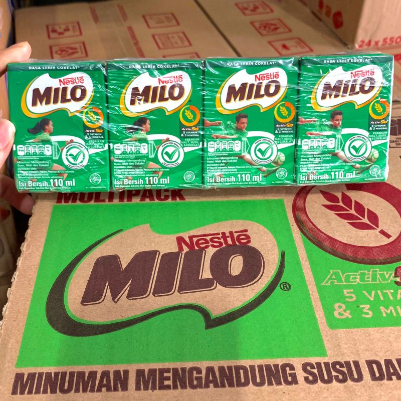 Jual Susu milo 110ml 1 dus isi 36 pcs / minuman susu nestle rasa coklat ...