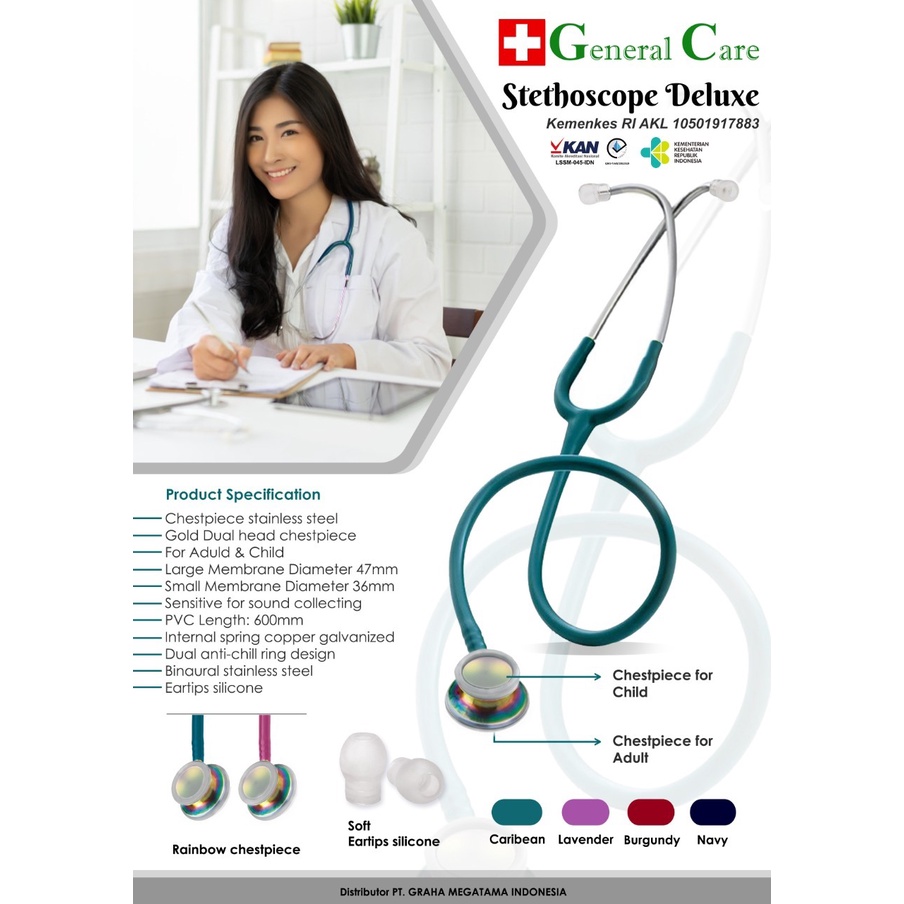 Jual Stethoscope Deluxe dewasa general care / stetoscope dewasa gc ...