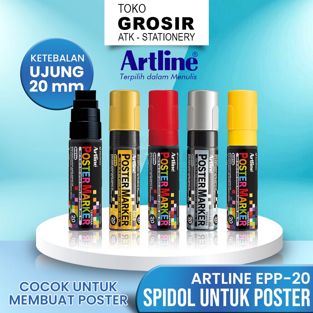 Jual Artline Spidol Artline Poster Marker Jumbo EPP-20 20 mm Gouache ...