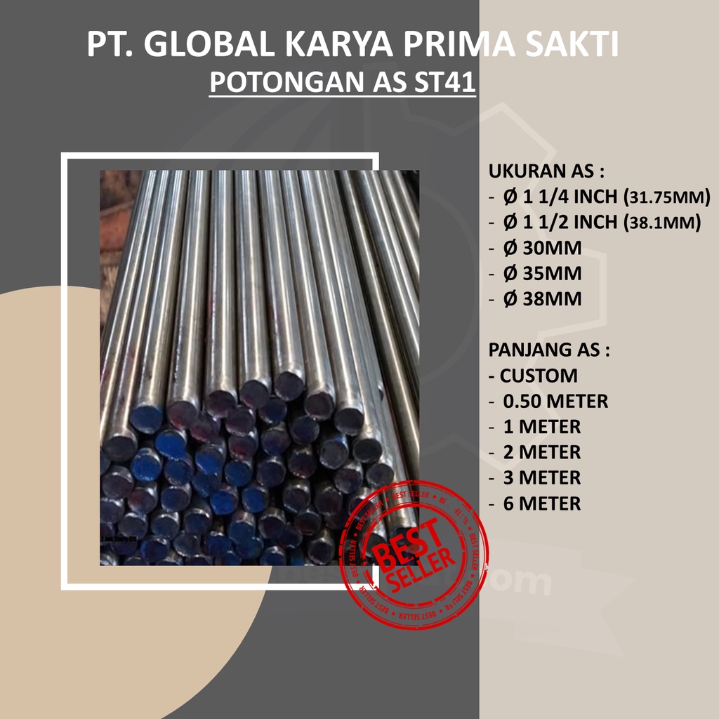 Jual Besi AS ST41 Diameter 30mm x 3 Meter | Shopee Indonesia