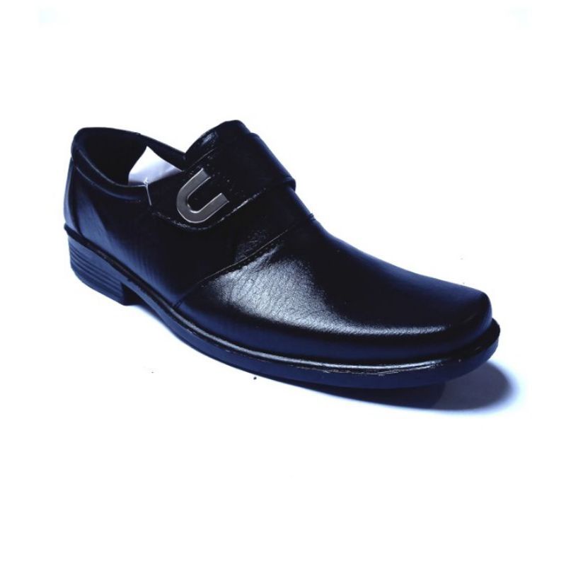 Jual Sepatu Kerja Formal Pantofel Pria Hitam Kulit Sintetis | Shopee ...