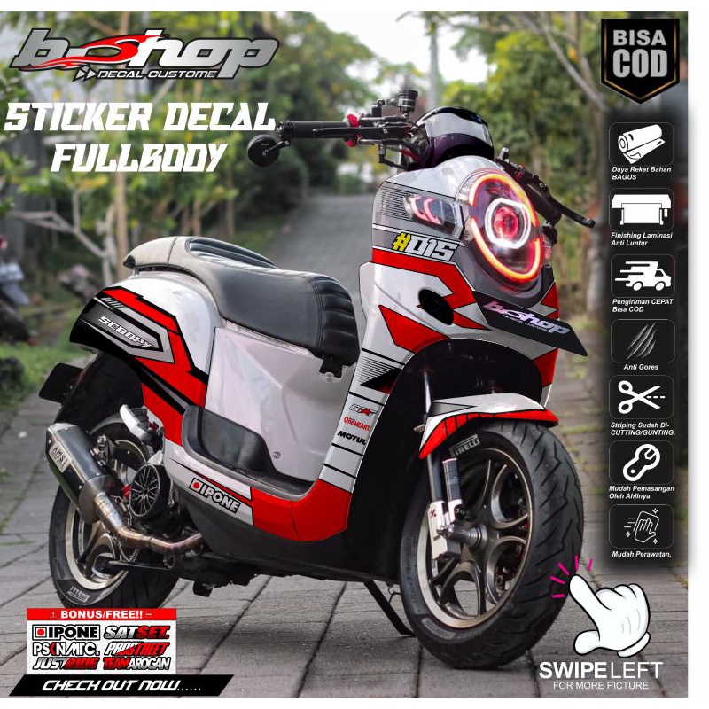 Jual sticker Decal Full Body Honda Scoopy 2020 motif 015 variasi ...