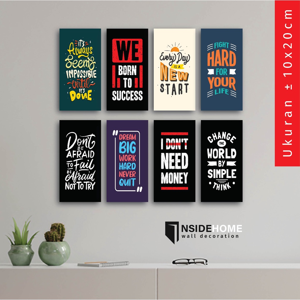Jual (±10x20cm) [MINI] Hiasan Dinding Quotes Aesthetic Pajangan Rumah ...