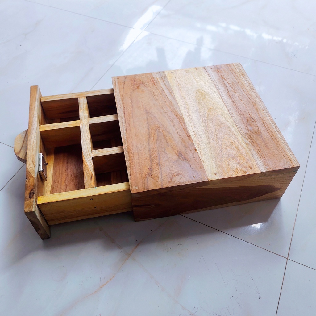 Jual Laci Uang Tempat Kasir Cash Drawer Brankas Kayu Plus Kunci ...