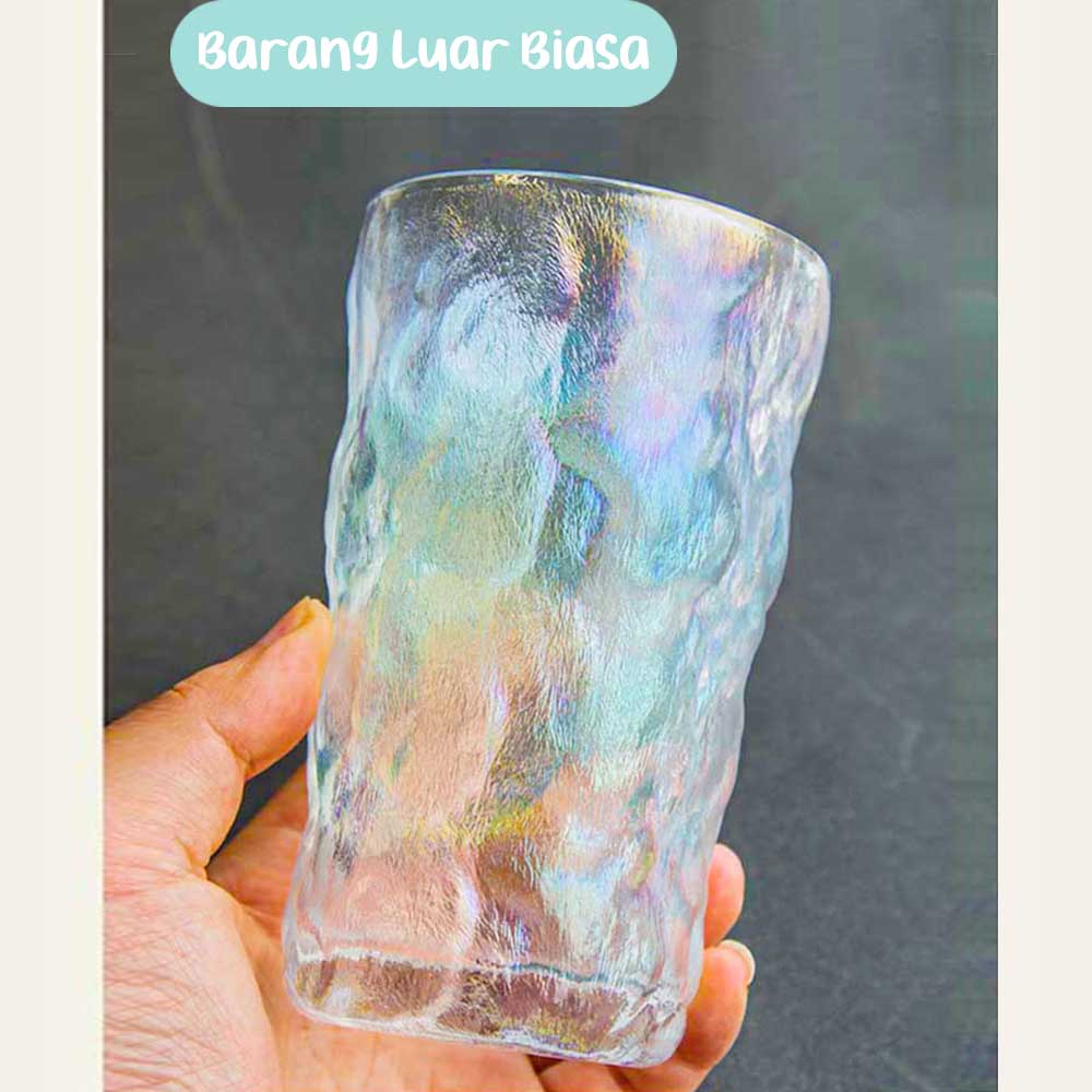 Jual BLB Gelas Minum Gelas Kaca Rainbow Cantik Cangkir Kaca | Shopee Indonesia