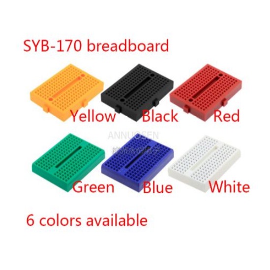 Jual Mini Breadboard SYB-170 Small SOLDERLESS Raspberry 170 Lubang ...