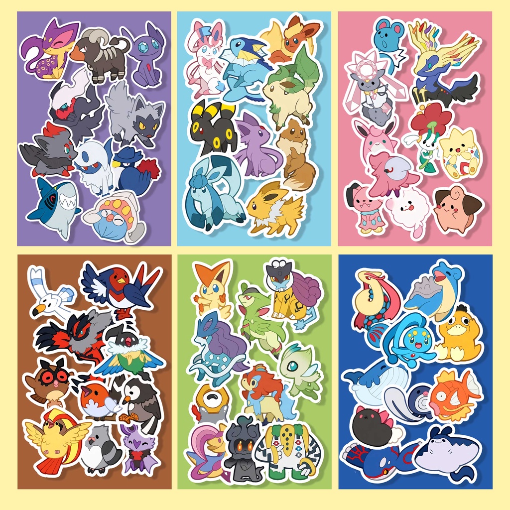 Jual Sticker Series Edition Pokemon Type Aesthetic Stiker Waterproof ...