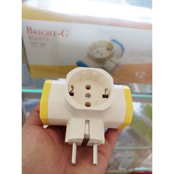 Jual Steker T Arde 3 Lubang Bright-G BG 6813 | Shopee Indonesia