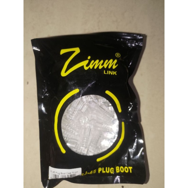Jual Zimmlink Plug boot RJ45 Cat5e UTP FTP / Cat6 UTP isi 50 biji Model ...