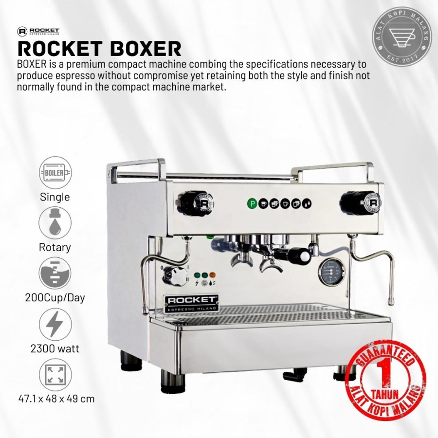 Jual Mesin Kopi Rocket Boxer 1 Group / Espresso Maker / Coffee Maker ...