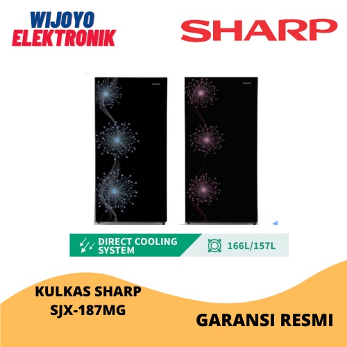 Jual KULKAS 1 PINTU SHARP SJX 187 MG KIREY 3 SHINE DOOR 166 LITER 120 CM ORIGINAL | Shopee Indonesia