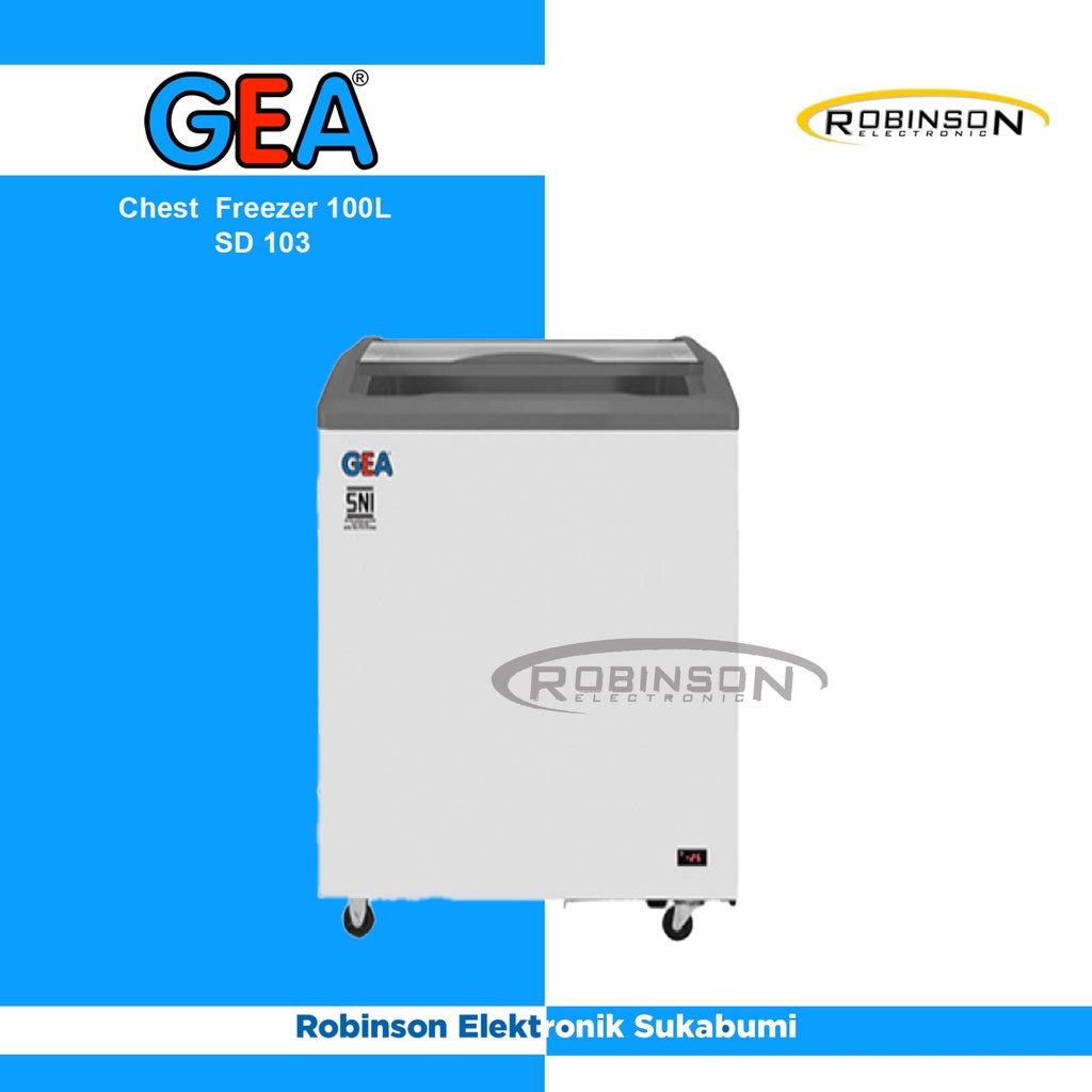 Jual Chets Freezer Gea SD 103 Sliding Flat Glass Freezer | Shopee Indonesia