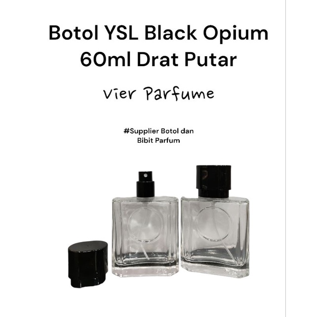 Jual BOTOL YSL BLCK OP 60ML TUTUP HITAM DRAT PUTAR | Shopee Indonesia