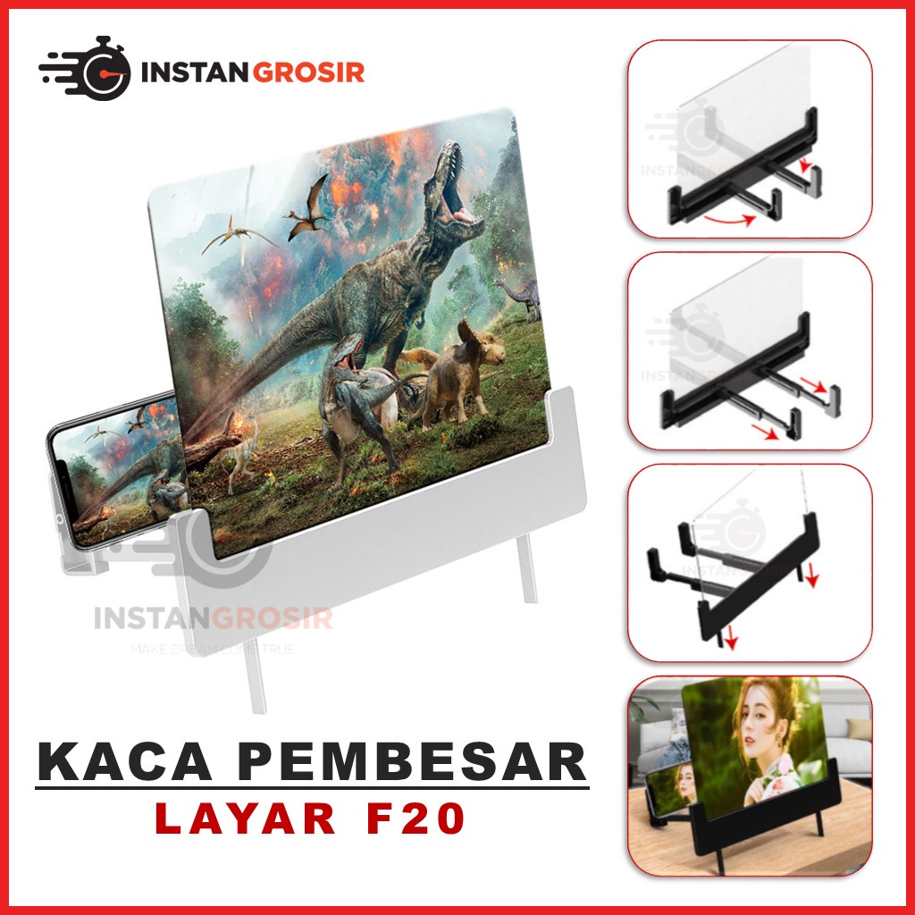 Jual Kaca pembesar Layar hp F20 F-20 magnifying glass enlarged screen ...