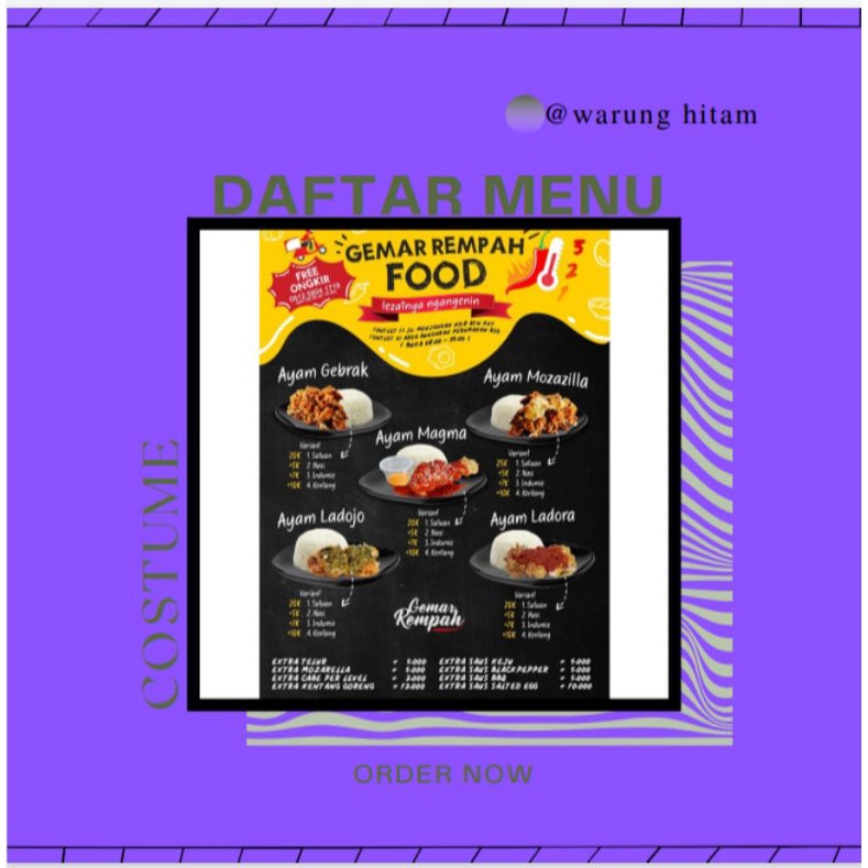 Jual daftar menu | Shopee Indonesia