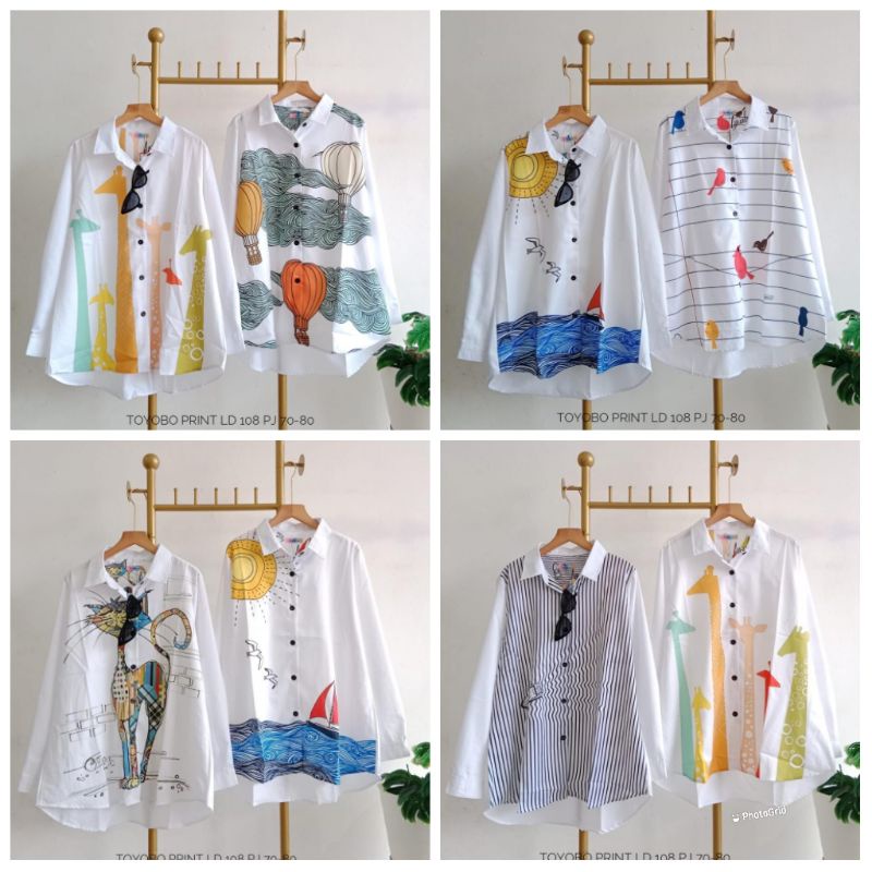 Jual blouse catton toyobo print/ toyobo print/atasan wanita best seller ...