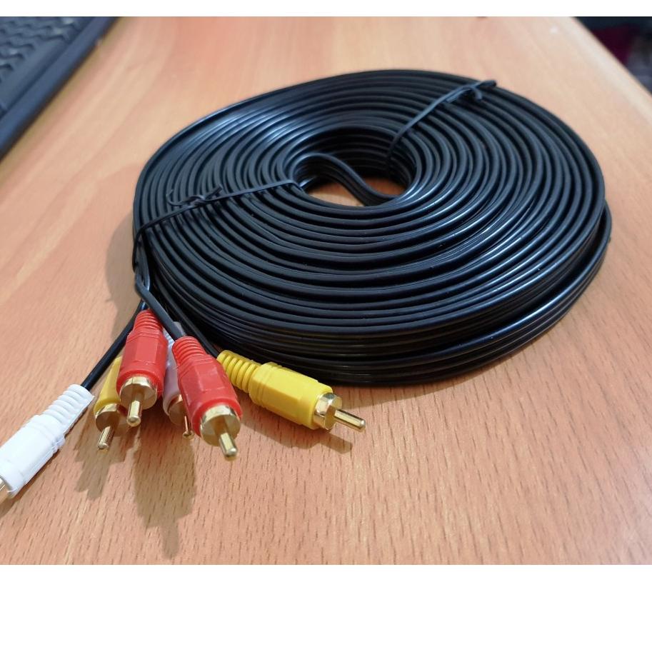 Jual ♞ KABEL RCA 3 TO RCA 3 20 METER / VIDEO AV / KABEL MERAH PUTIH KUNING 20M | Shopee Indonesia