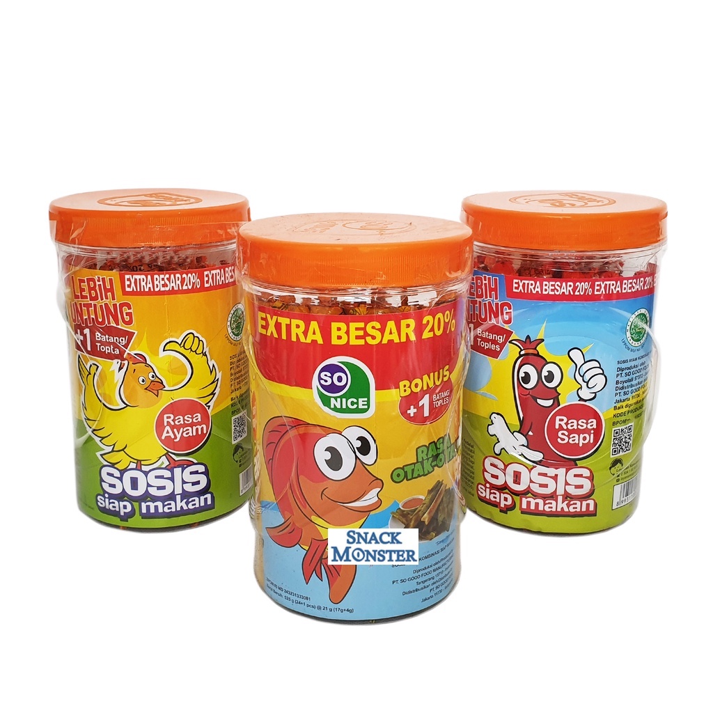 Jual Sosis So Nice Toples Sosis Siap Makan - Netto 25 pcs x 21 gr ...