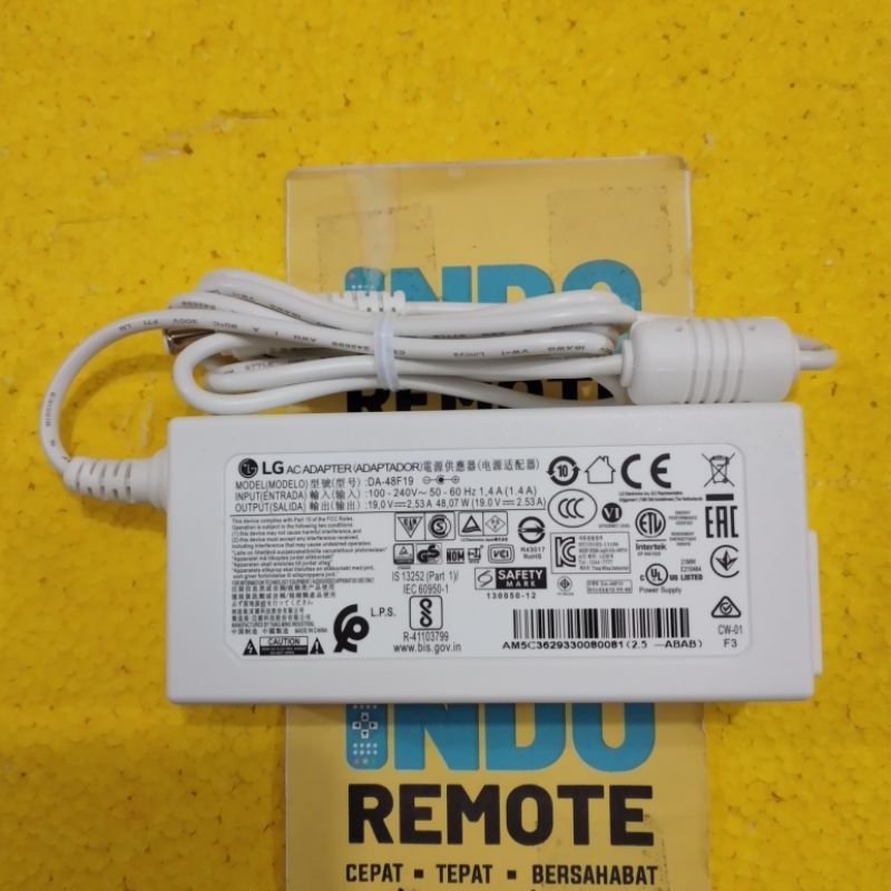 Jual ADAPTOR ADAPTER TV LCD MONITOR LG 19V 2,5A ORIGINAL | Shopee Indonesia