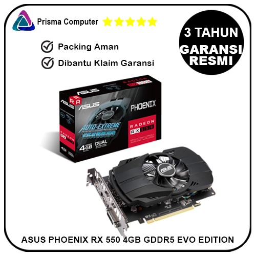 Jual ASUS PHOENIX RX 550 4GB GDDR5 EVO EDITION | Shopee Indonesia