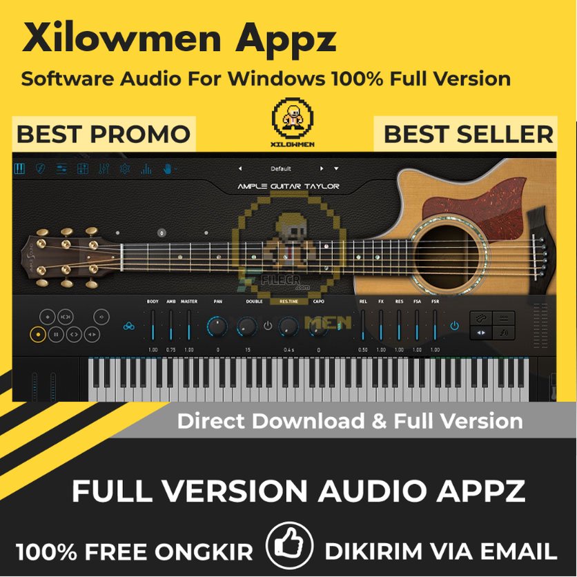Jual Ample Sound Ample Guitar Taylor Pro Audio Software WIN OS - Simulator gitar Taylor untuk ...