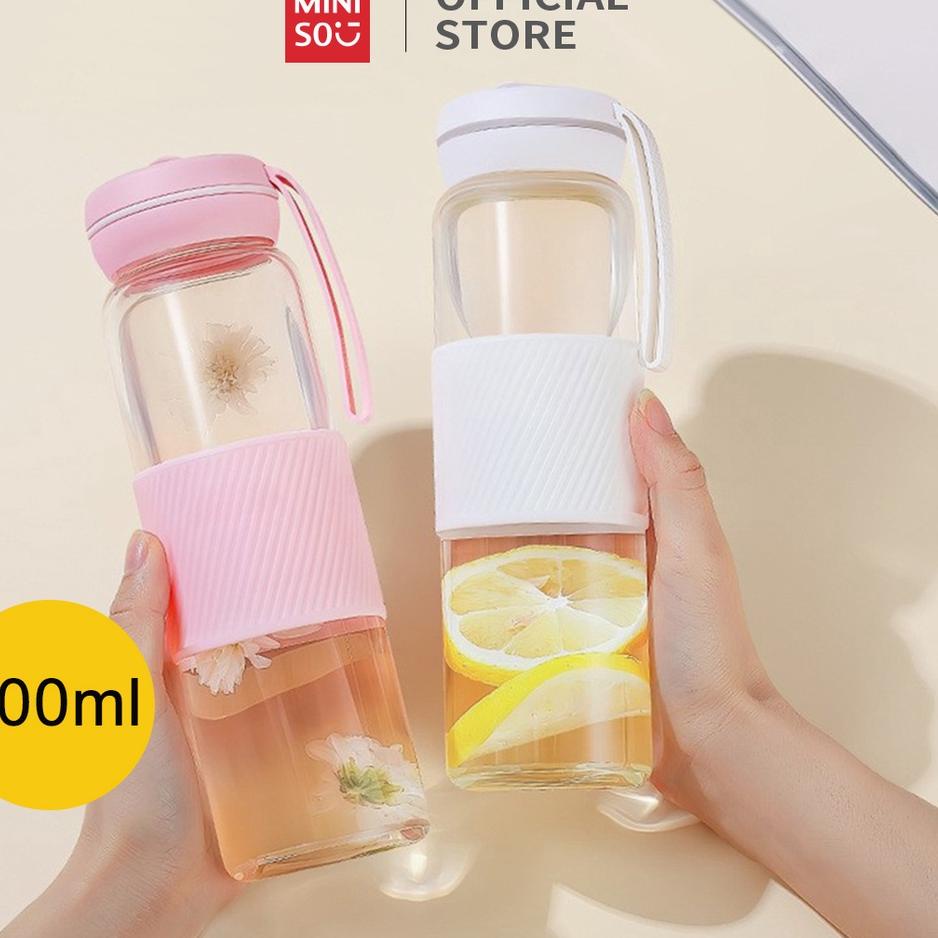 Jual [cod] MINISO Botol Minum Kaca 500ml Tempat Air Minum Glass Water ...