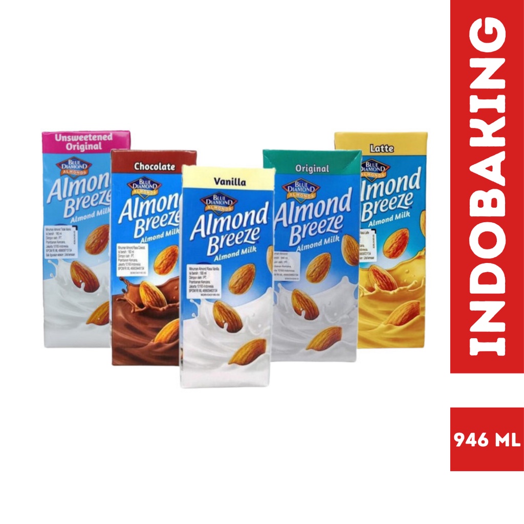 Jual Blue Diamond Susu Almond Breeze Almond Milk Original Vanilla Chocolate Latte Unswetened 946 ...