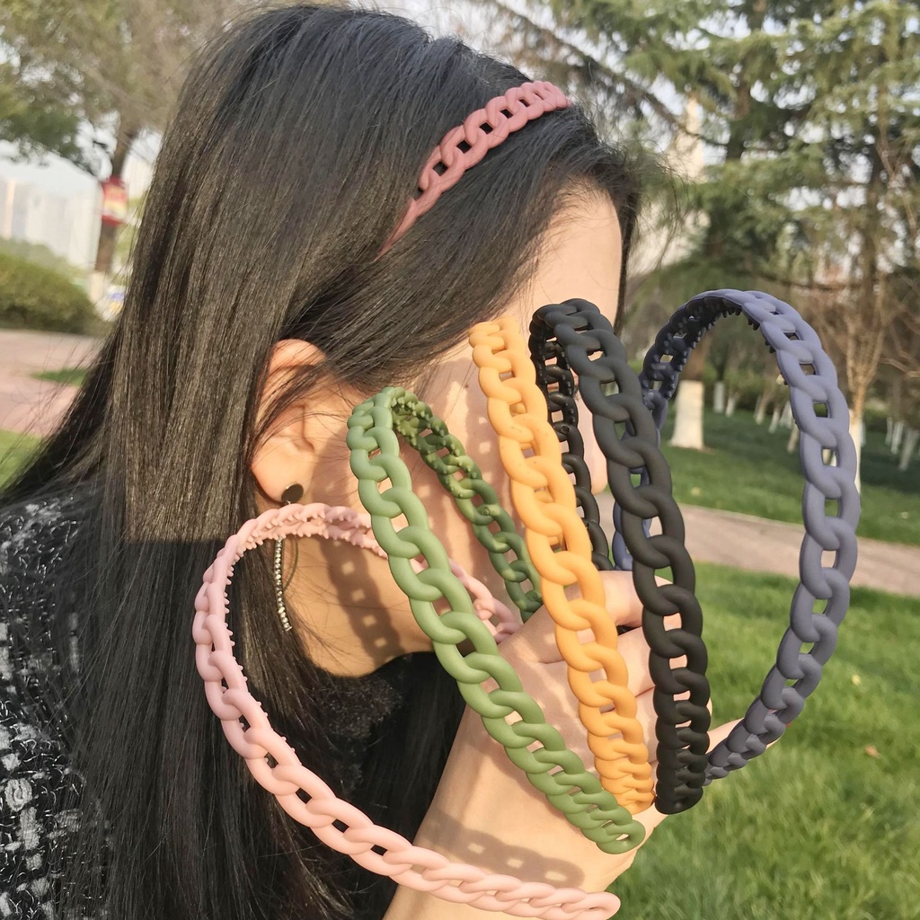 Jual BANDO DOFF MODEL RANTAI 1CM / BANDO SCRUNCHIE KERUT MOTIF BANDO ...