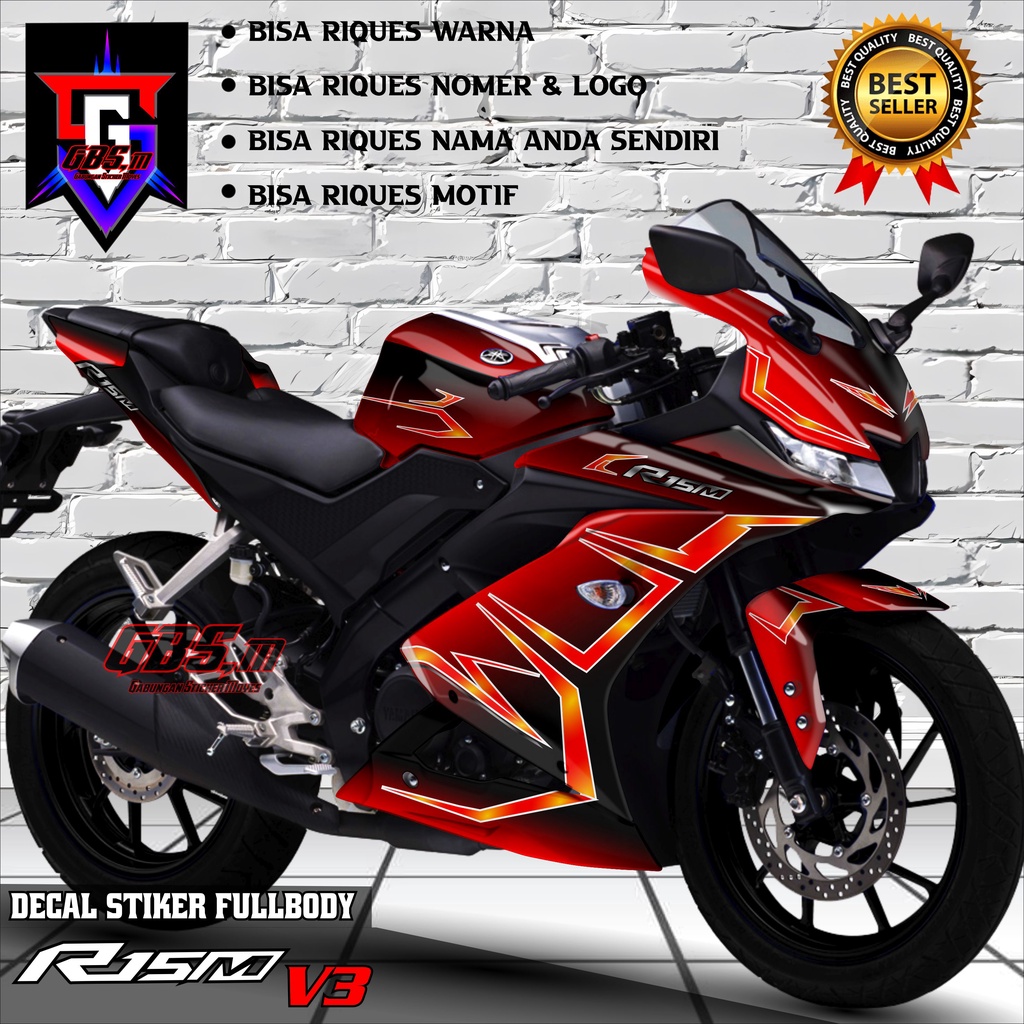 Jual Decal R15 V3 Fullbody Stiker Variasi Yamaha R15 V3 Full Body ...