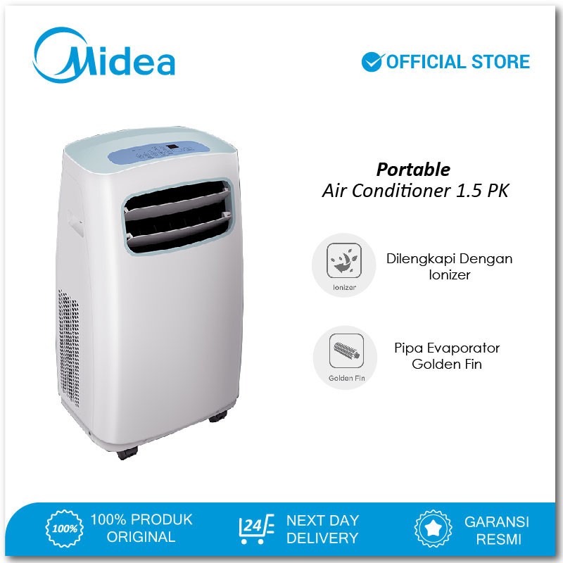 Jual Midea AC Portable 1.5 PK MPF2-12CRN1 Putih | Shopee Indonesia
