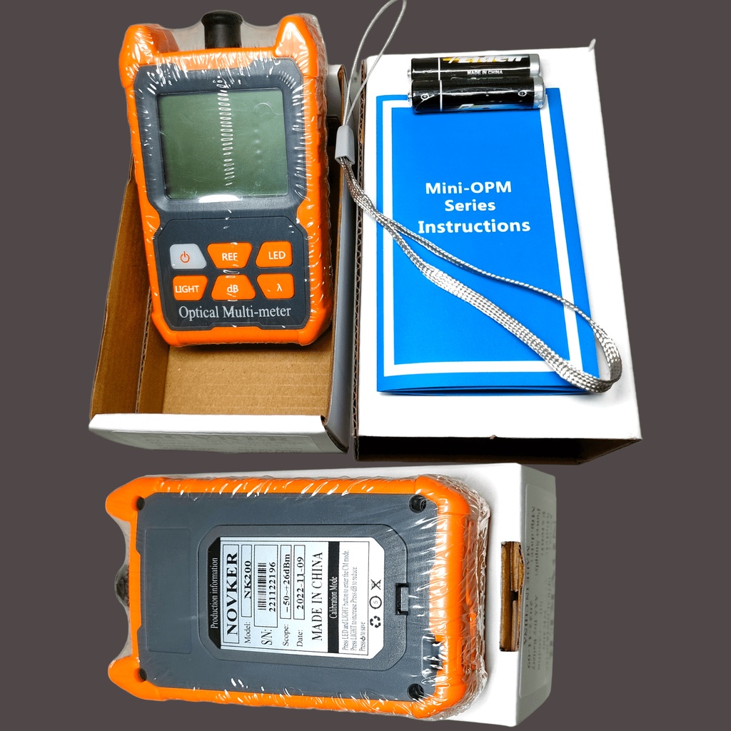 Jual optical power meter opm 8 lamda with led network cable / opm mini ...