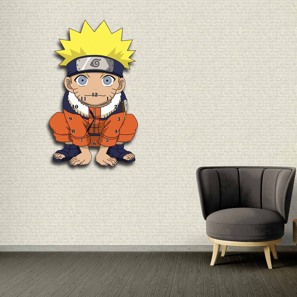 Jual Jam Dinding Pola Unik Design Anime Naruto Special Edition Free ...