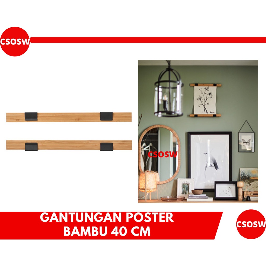 Jual VISBACK Gantungan Poster Gambar Bambu Dekorasi Dinding Poster ...