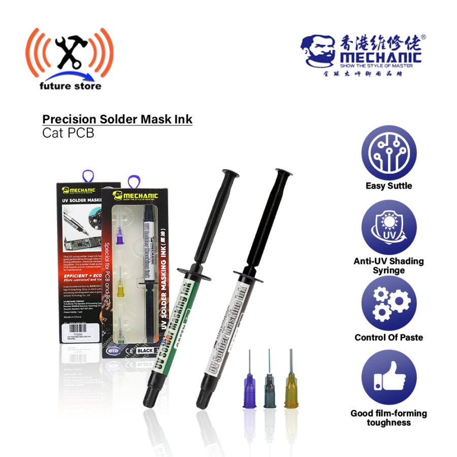 Jual MECHANIC B10 & G10 Cat Pelapis PCB - Precision Solder Mask Ink 3ml Ori | Shopee Indonesia