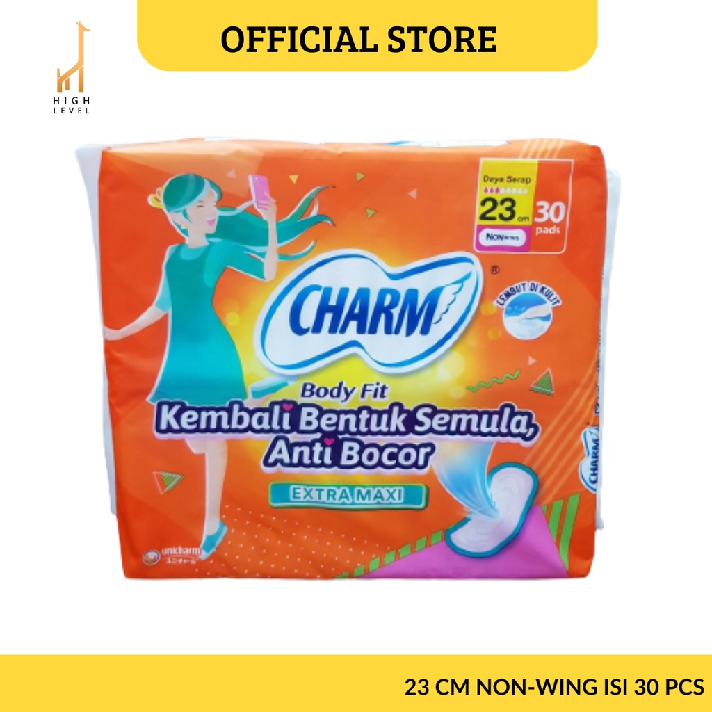 Jual Pembalut Charm Body Fit Extra Maxi 23 Cm Isi 30 Pads | Shopee ...